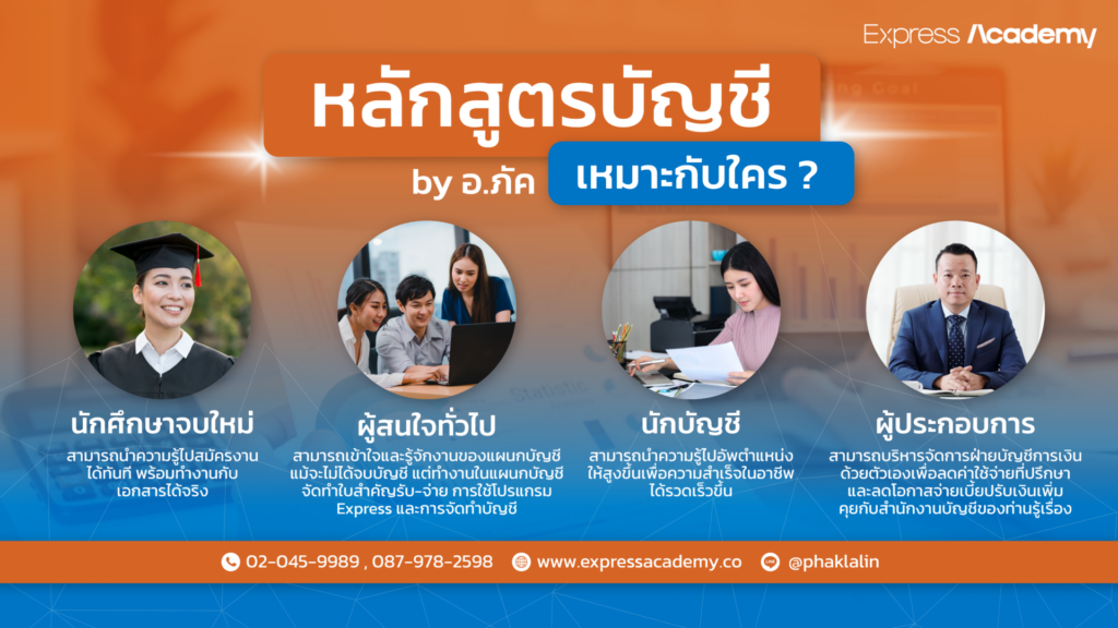 รับสอนทำบัญชี – Express Academy ผู้เชี่ยวชาญโปรแกรมบัญชี